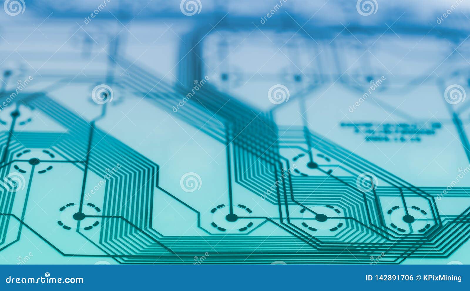 Electronic Flex Printed Circuit In Detail Of Computer Keyboard Silicone ...