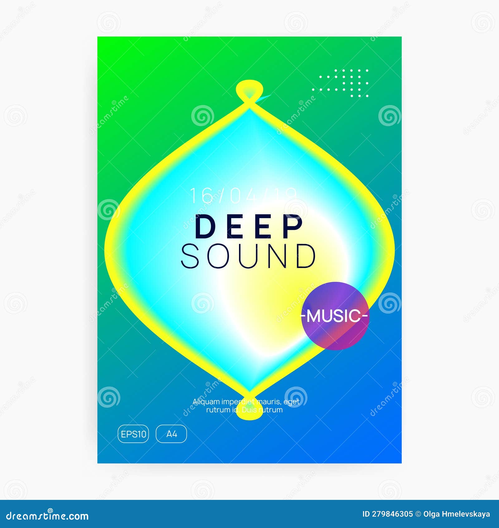 Electronic Flyer. Neon and Concert Design Stock Vector - Illustration ...