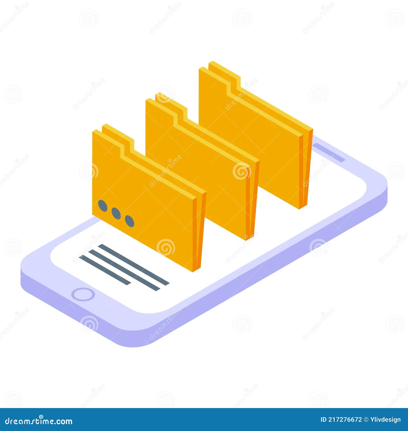 Electronic Folders Icon, Isometric Style Stock Vector - Illustration of ...