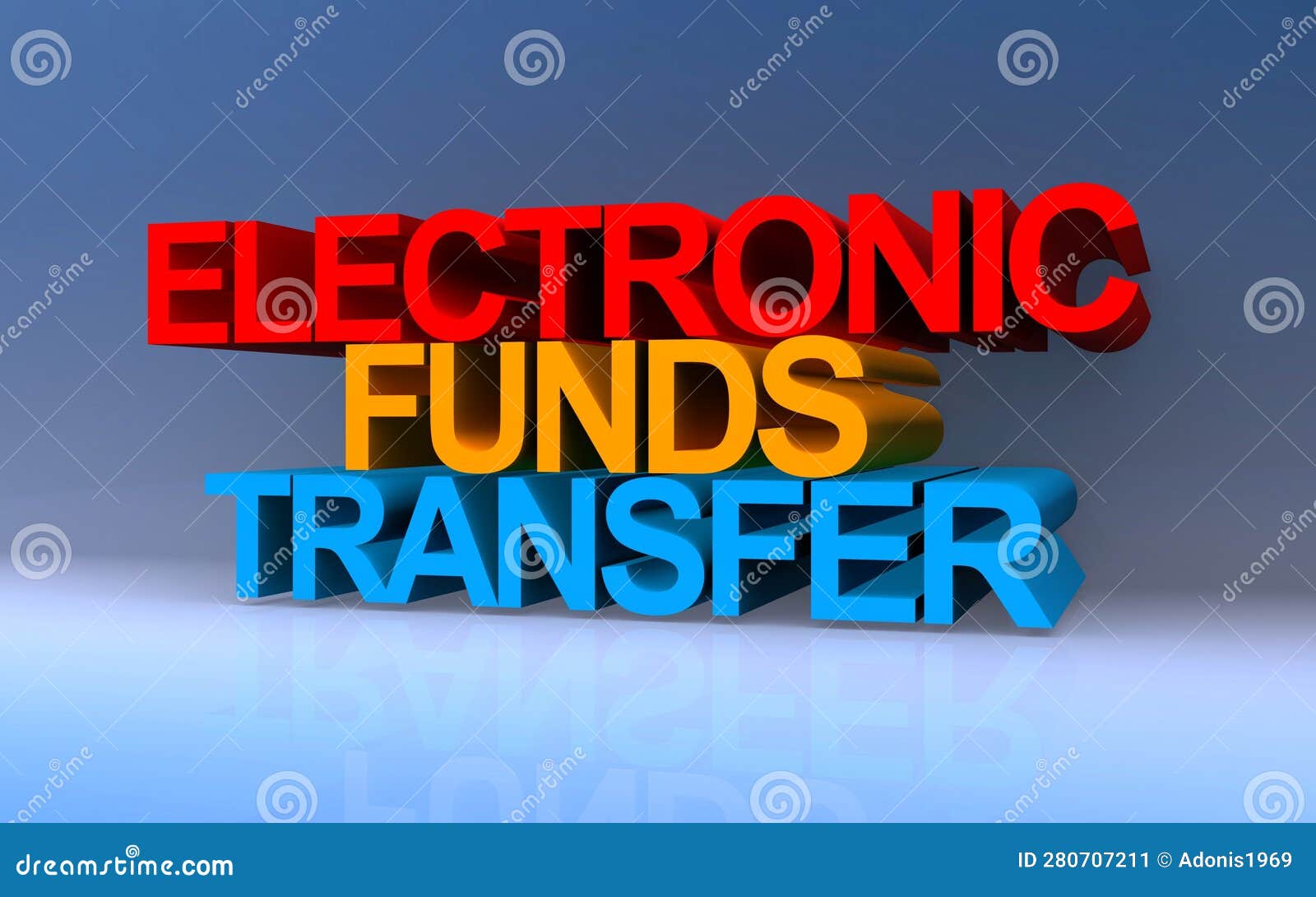 Electronic Funds Transfer EFT Concept Represented By Wooden Blocks ...