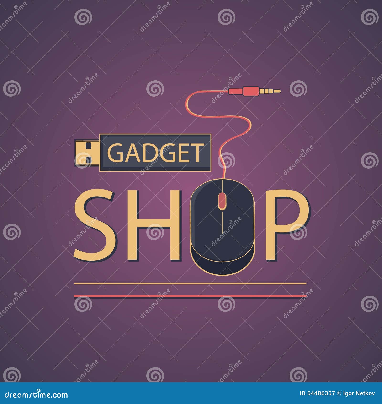 Electronic Gadget Label for Design Stock Illustration - Illustration of ...