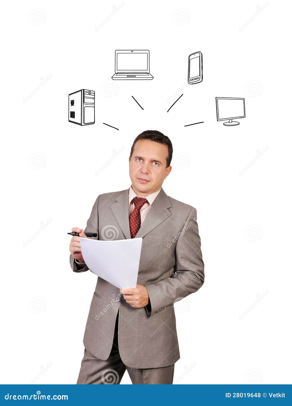 Electronic gadgets stock photo. Image of business, phone - 28019648