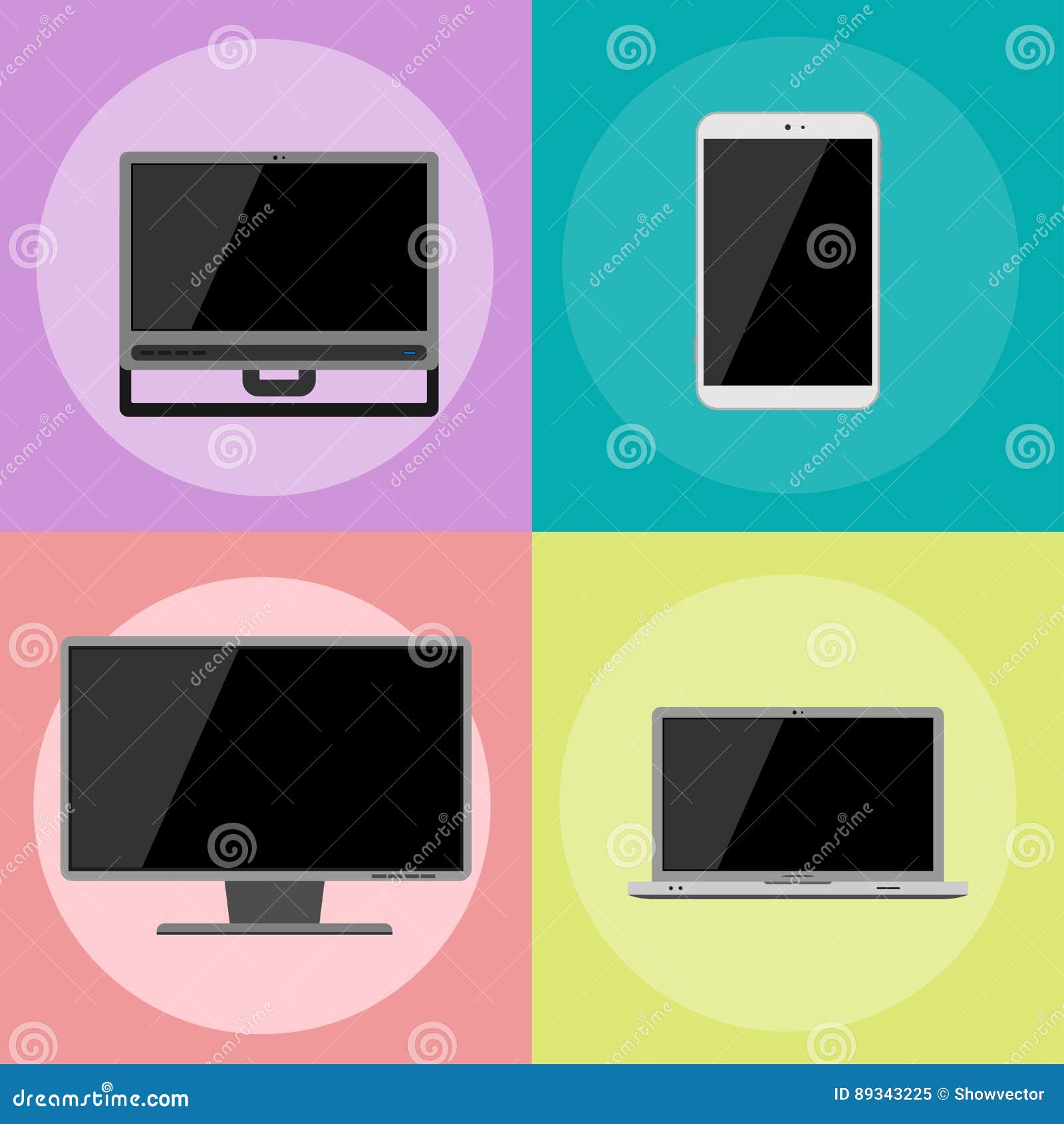 Electronic Gadgets Icons Technology Electronics Multimedia Devices ...