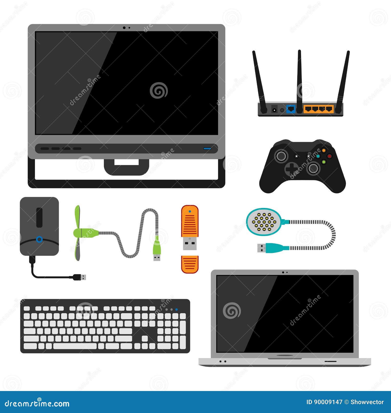 Electronic Gadgets Icons Technology Electronics Multimedia Devices ...