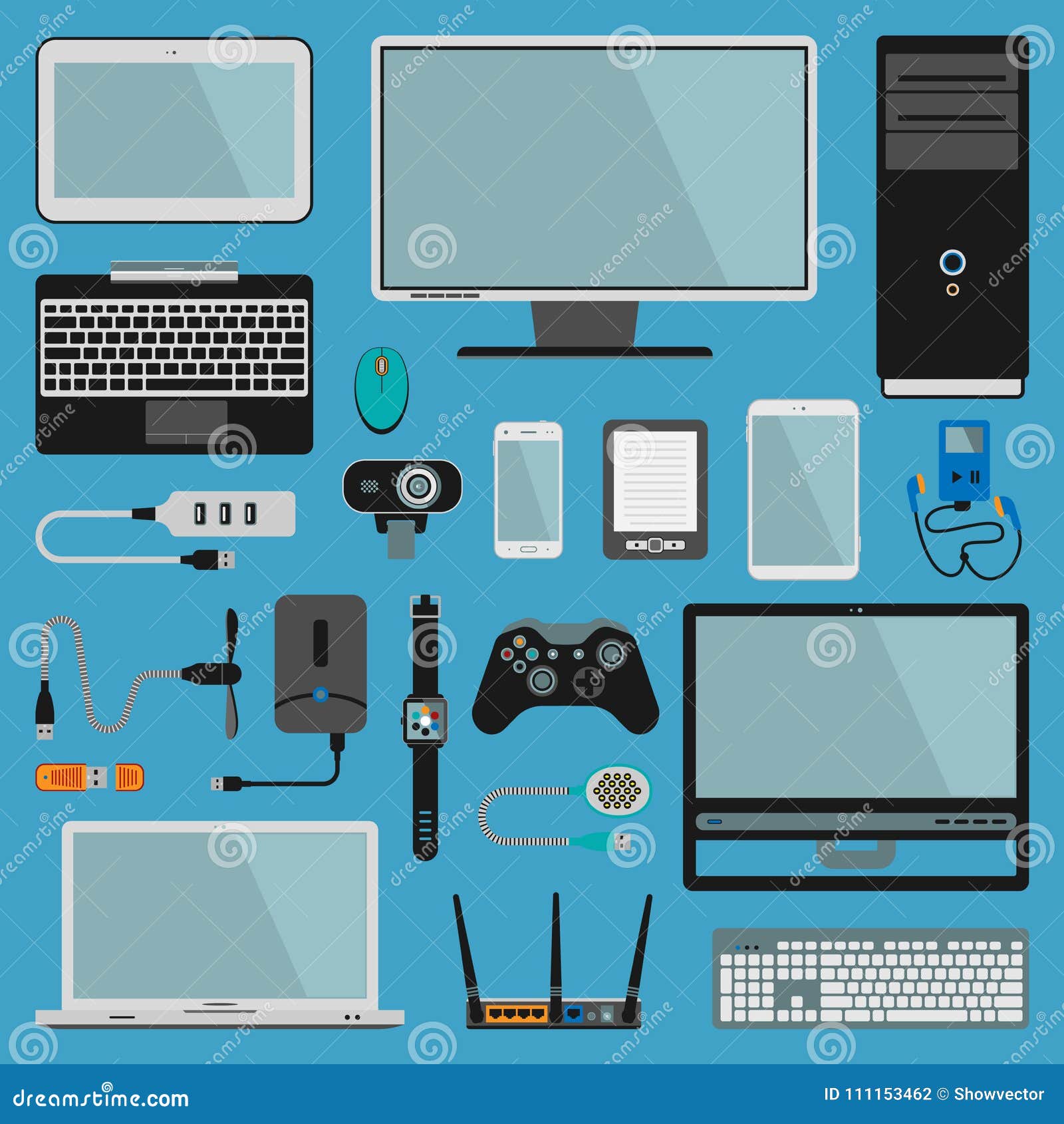 Electronic Gadgets Vector Icons Technology PC Electronics Multimedia ...