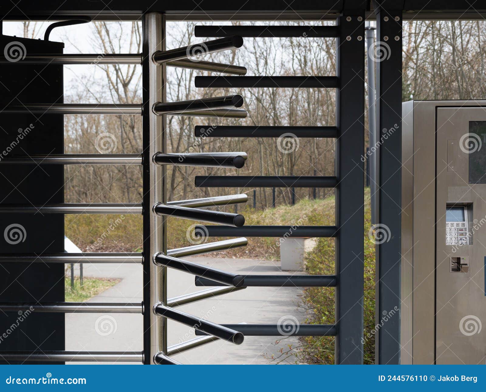 Electronic Gate. Electronic Ticket Verification. Stock Photo - Image of ...