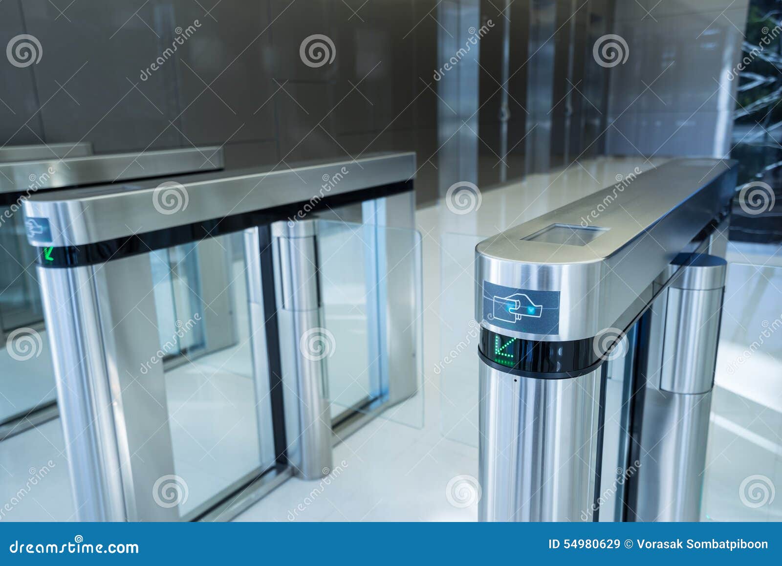 Electronic Gateway or Entrance Gate Stock Image - Image of contemporary ...