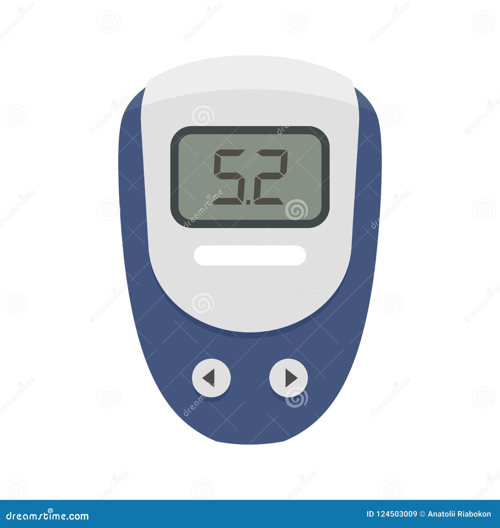 Electronic Glucometer Icon, Flat Style Stock Illustration ...