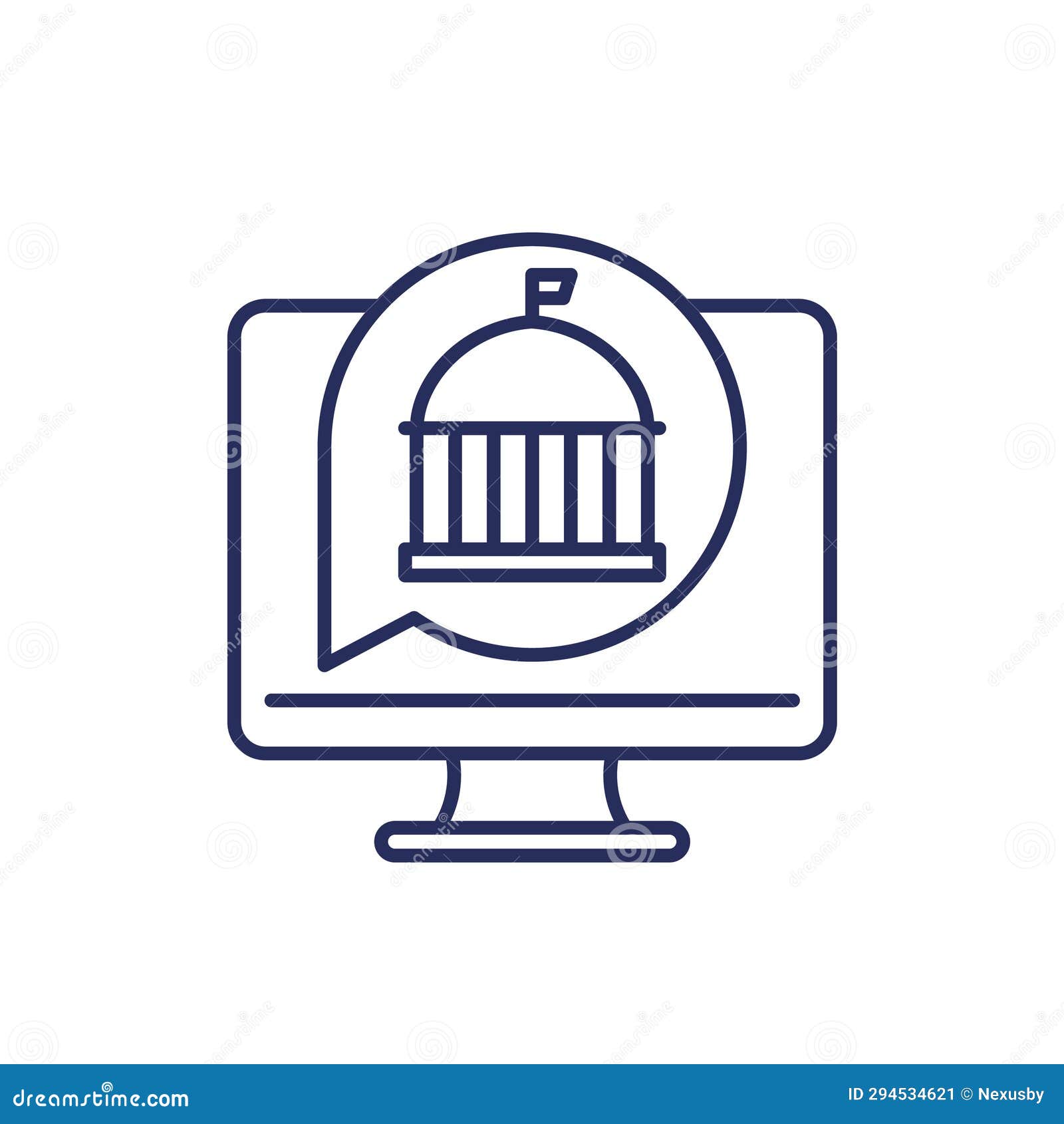 Electronic Government Icon, Digital Transformation Stock Vector ...