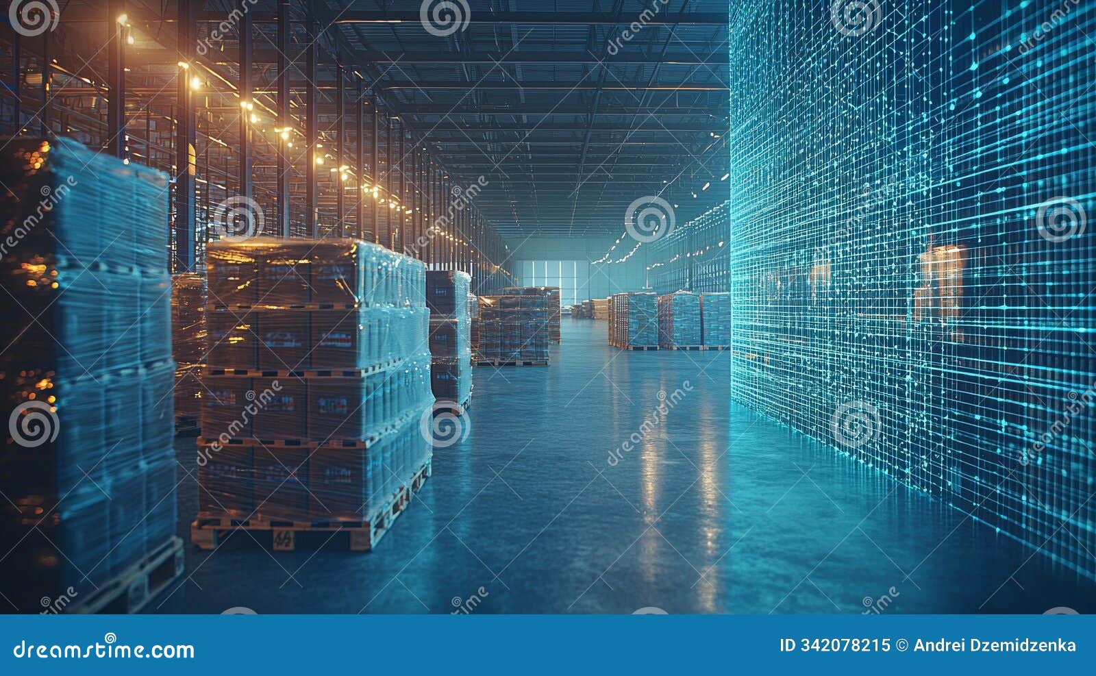 Electronic Grids Connected To a Bar Code Scanner. Stock for Warehouses ...