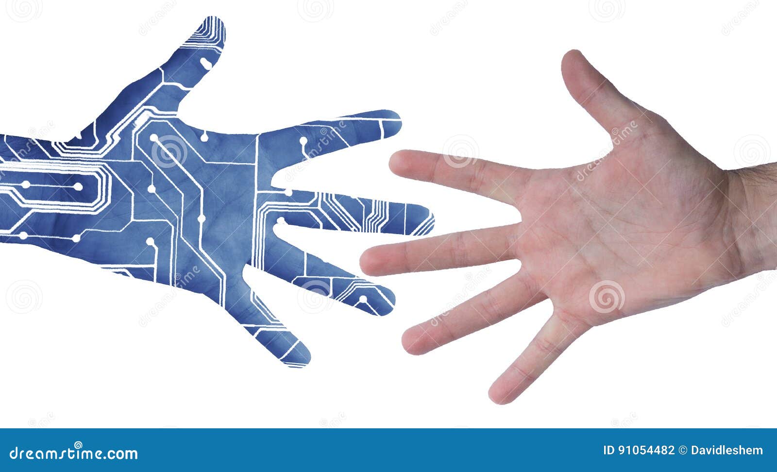 Electronic Hand stock photo. Image of artificial, hand - 91054482