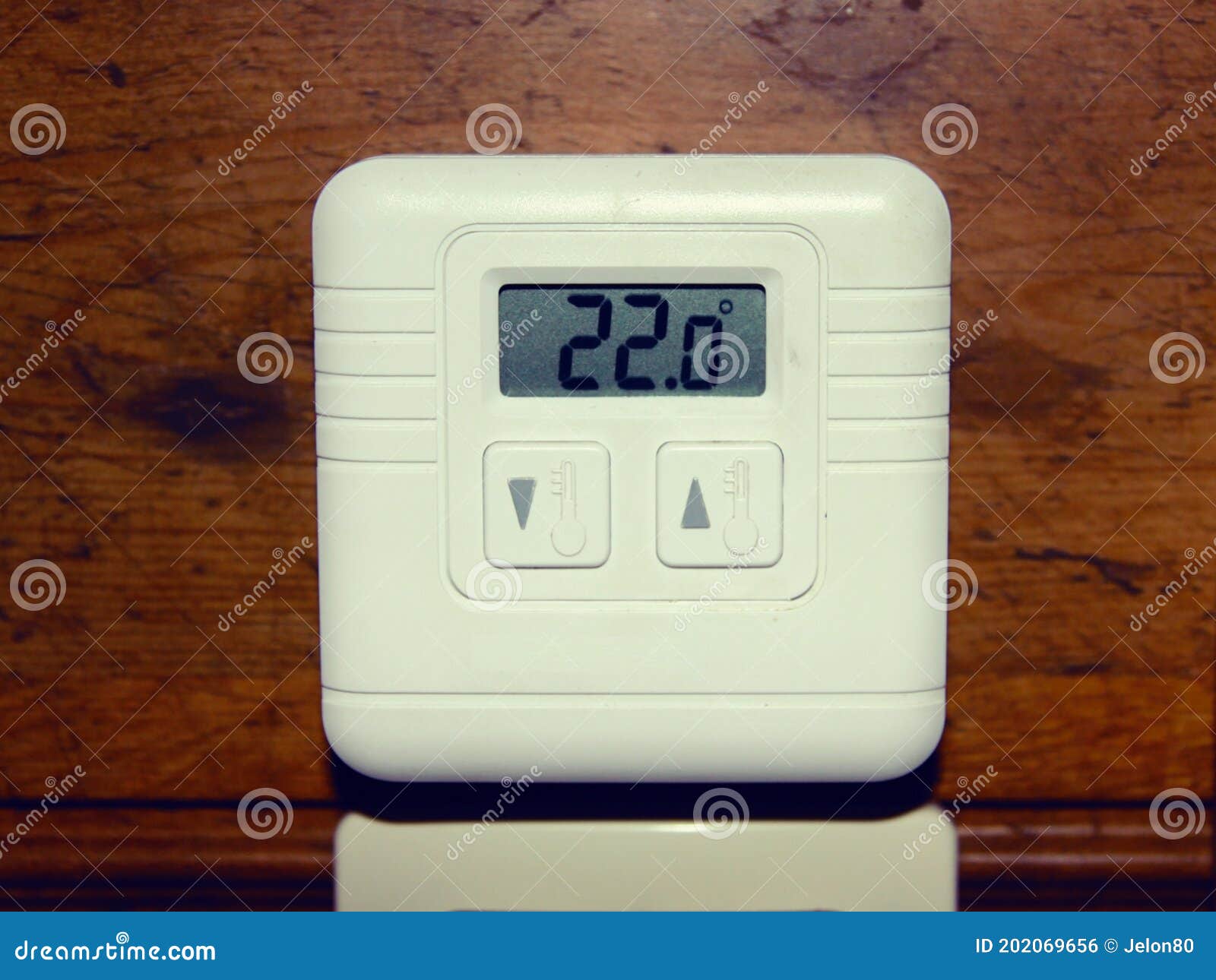 Electronic Heating Temperature Controller, Mounted on the Wall of a ...