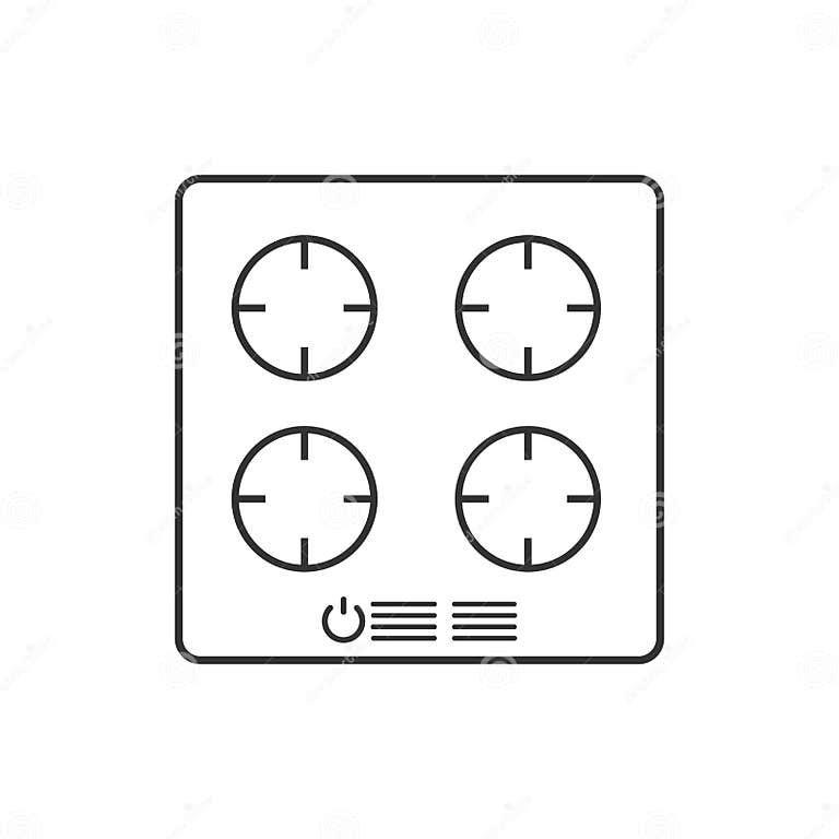 Electronic Hob Icon. Vector Illustration, Flat Design Stock ...