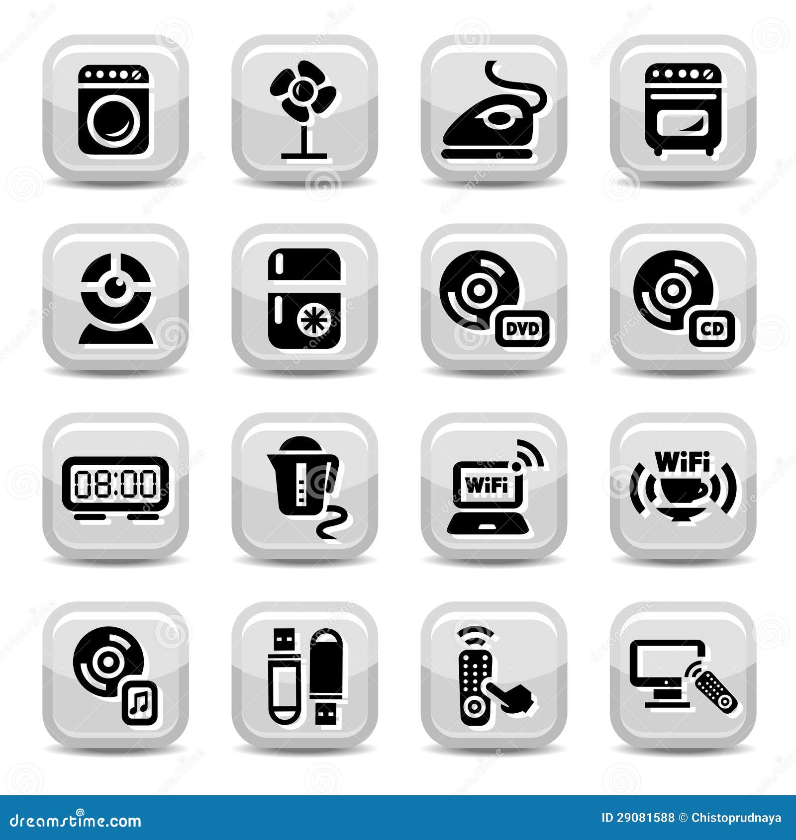 Electronic Home Devices Icons Stock Vector - Illustration of laptop ...