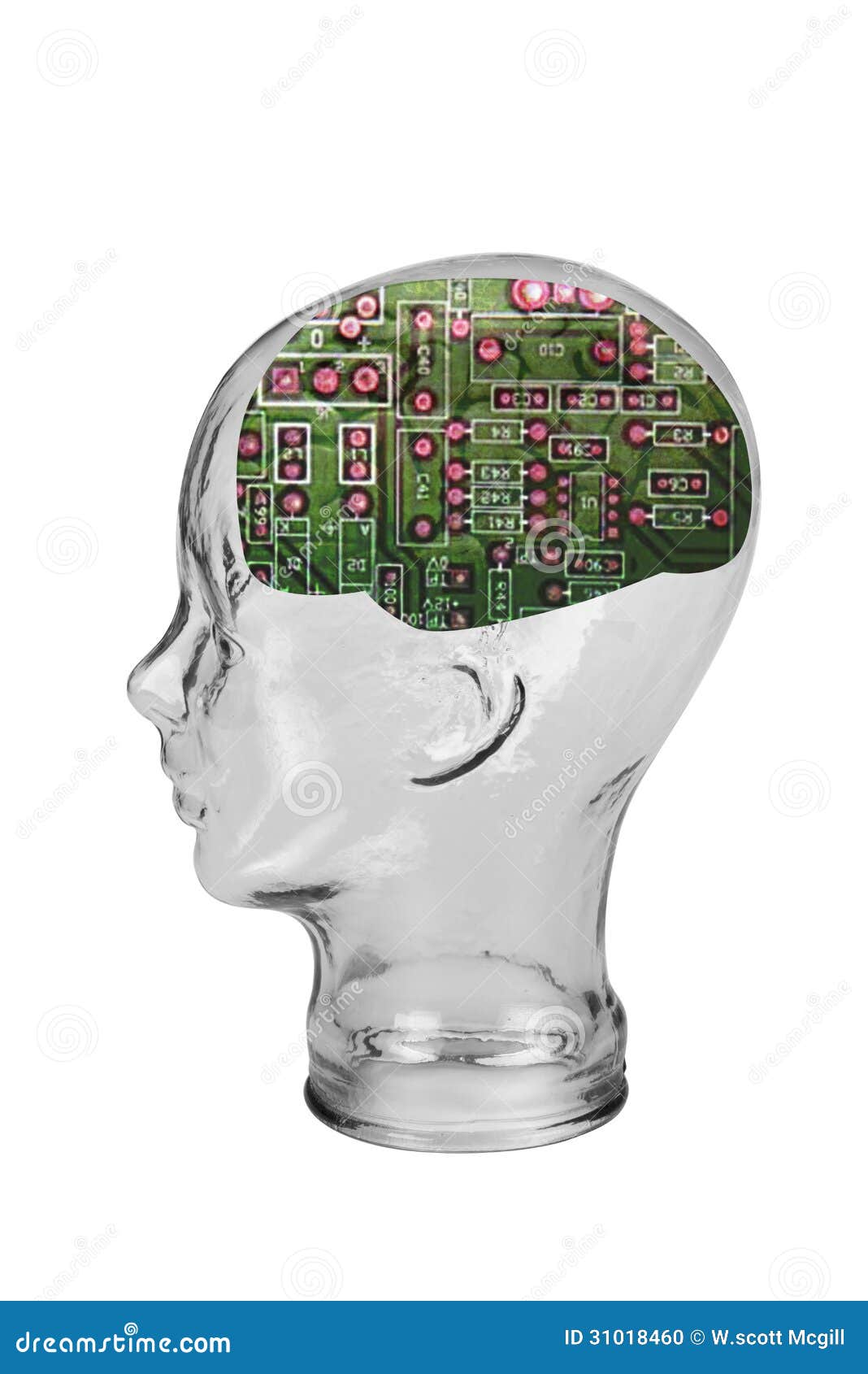 Electronic human brain stock photo. Image of complicated - 31018460