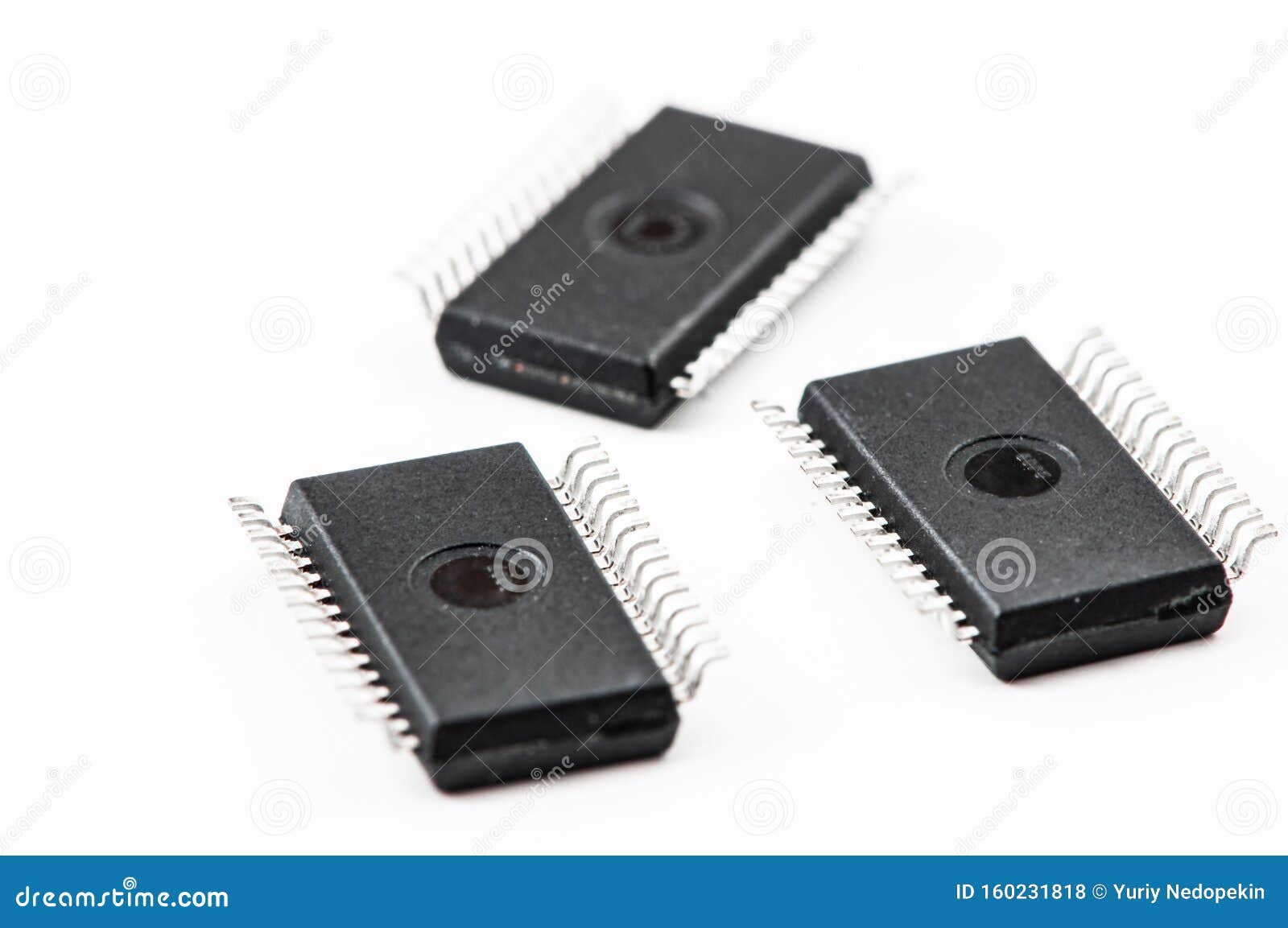 Electronic IC on a Light Background Stock Photo - Image of modern ...