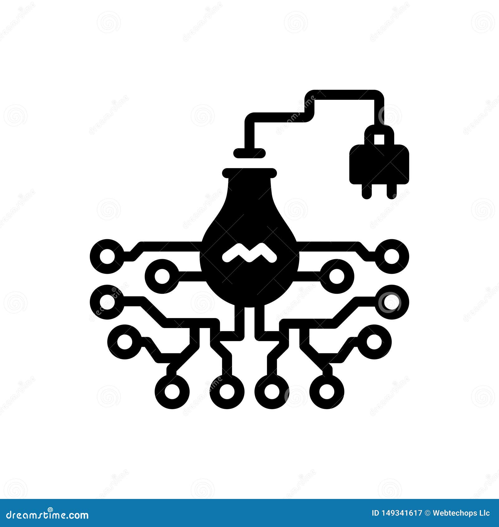 Black Solid Icon for Electronic, Technology and Circuits Stock Vector ...