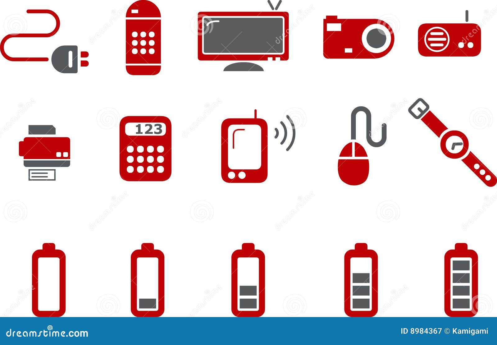 Electronic Icon Set stock vector. Illustration of electric - 8984367