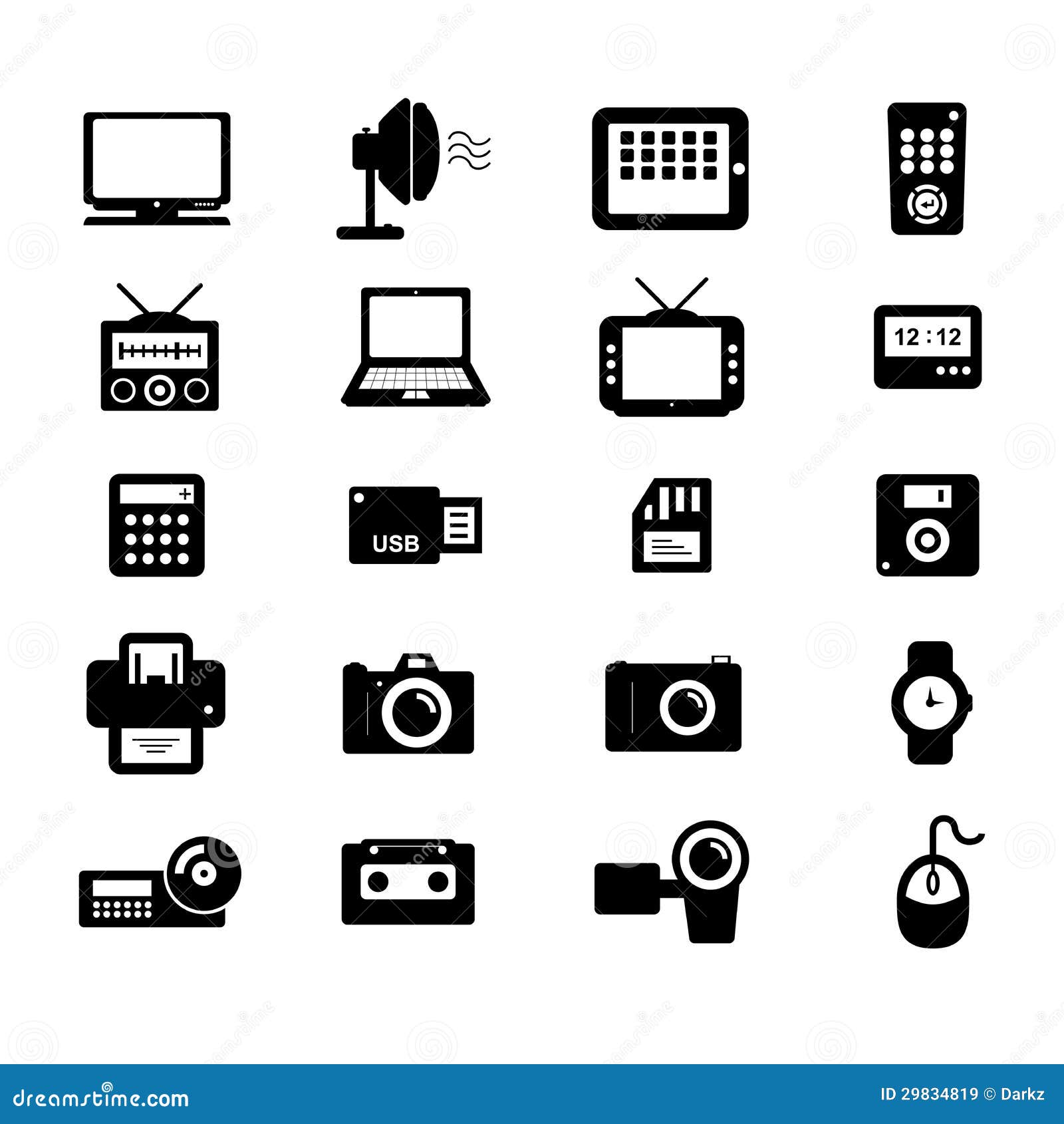 Electronic Icon stock vector. Illustration of equipment - 29834819