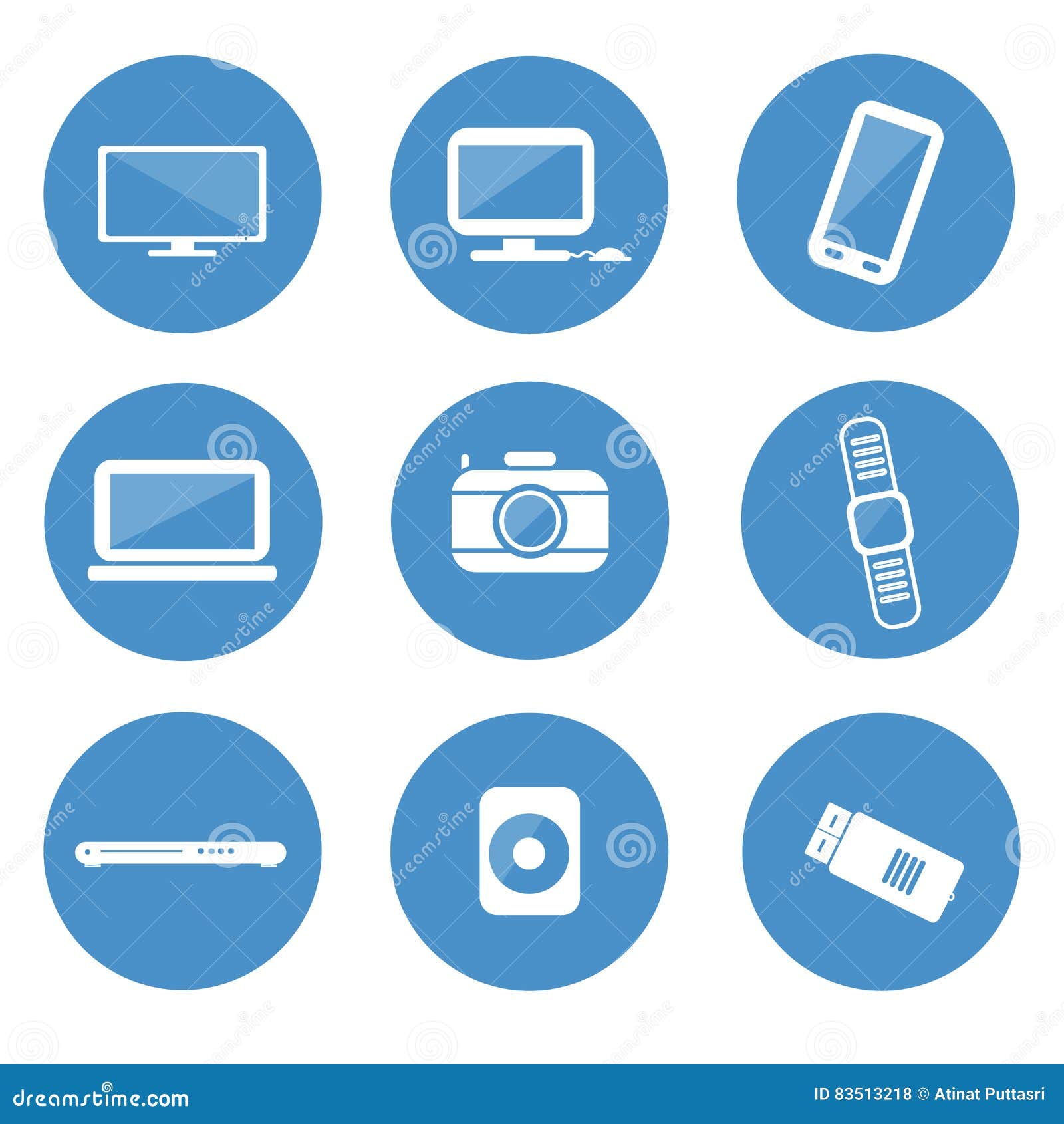 Electronic icon set stock vector. Illustration of symbol - 83513218