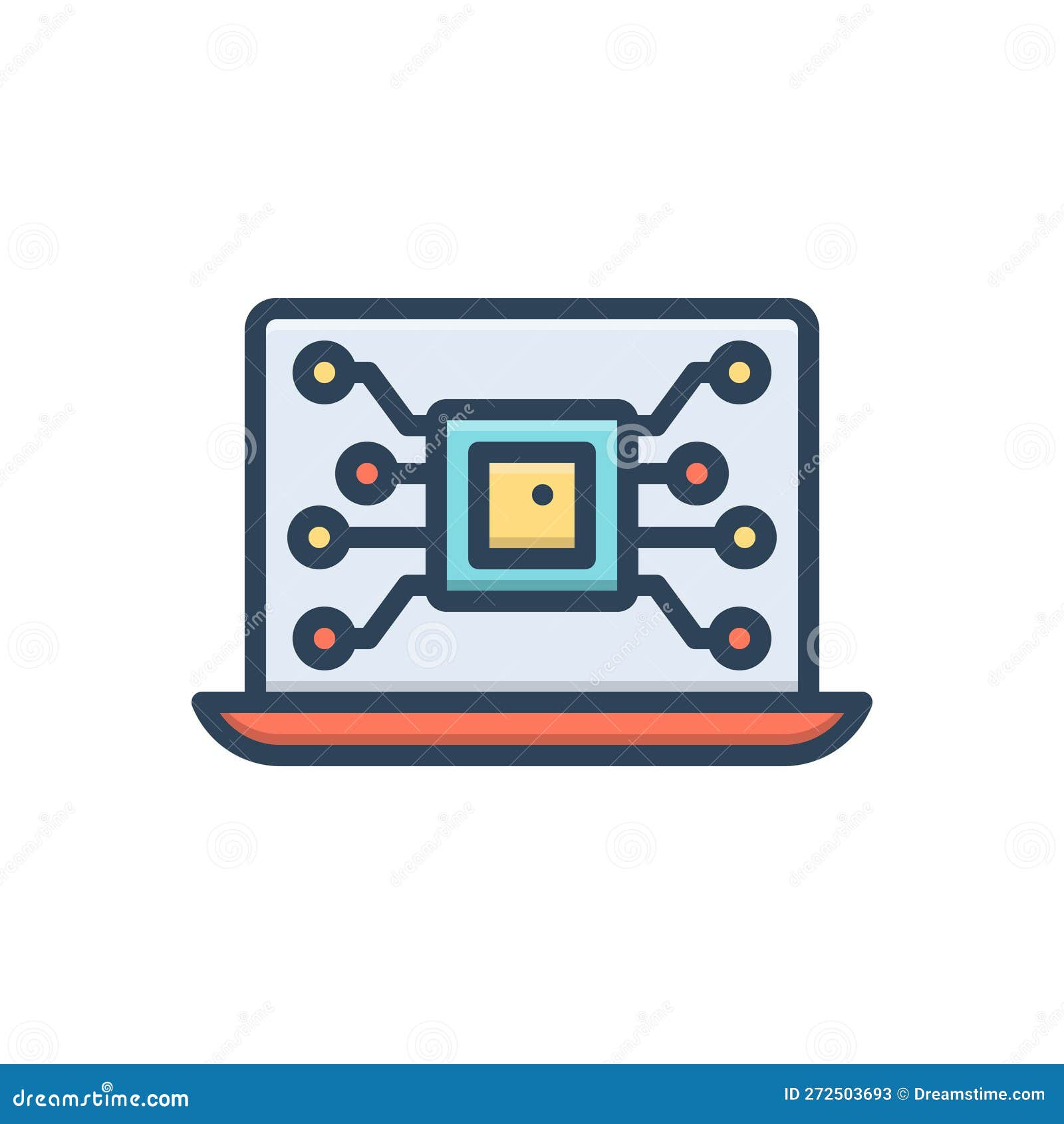 Color Illustration Icon for Electronic, Voltaic and Circuit Stock ...