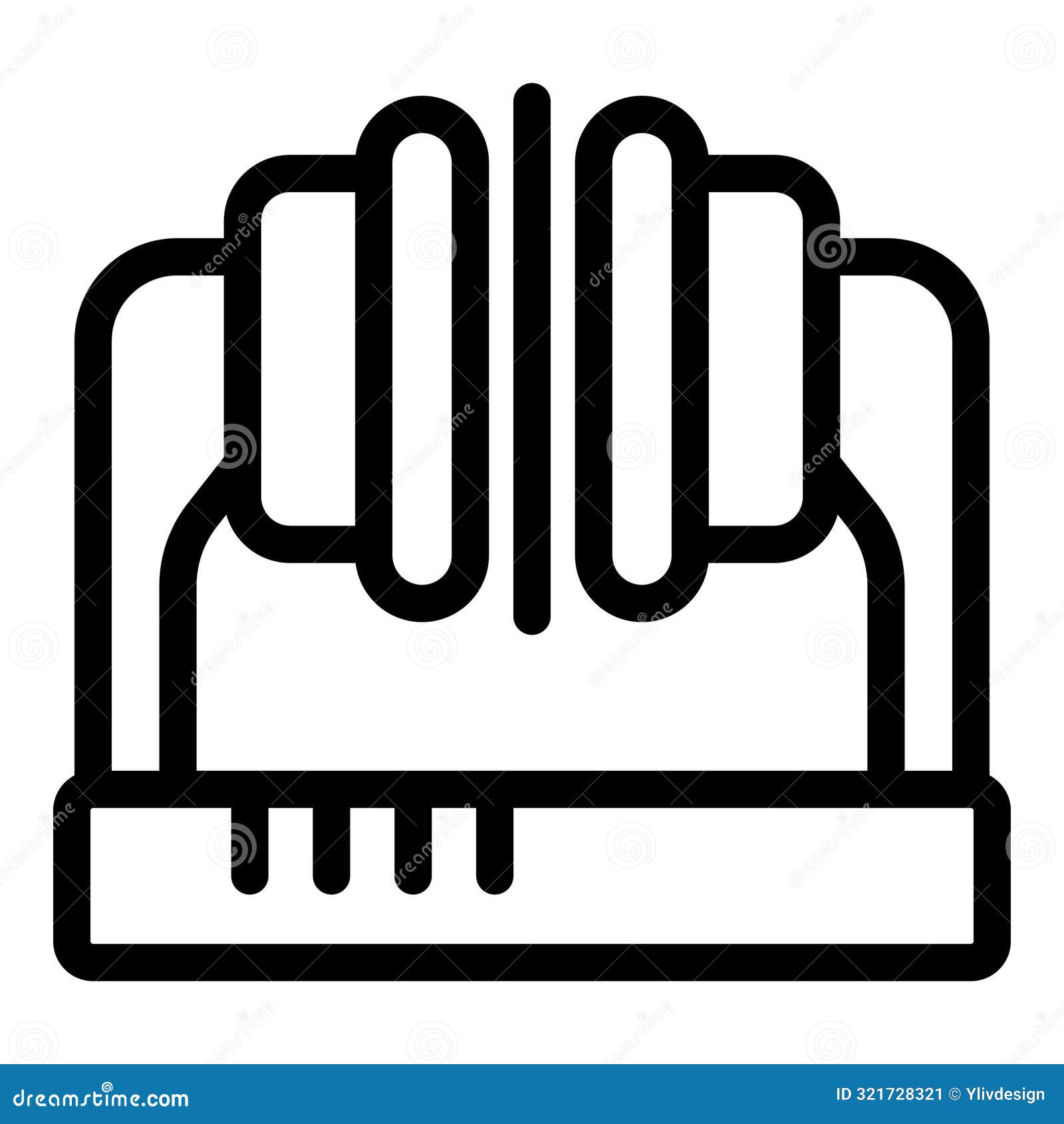 Electronic Inductor Coil Icon Representing Electrical Current Flowing ...