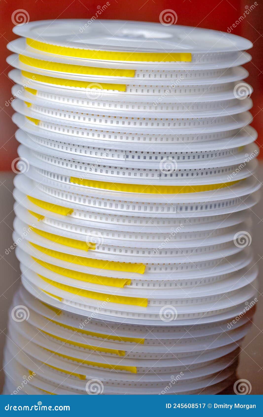 Electronic Industry Concepts. Batch of SMD or Surface Mount Components ...