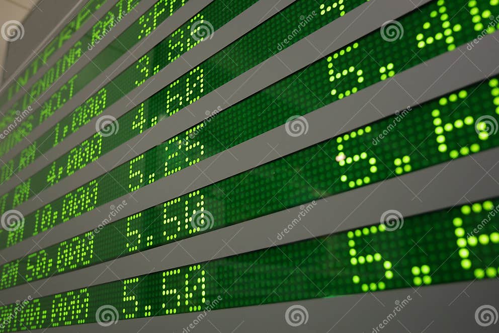 Electronic Information Board Stock Photo - Image of exchange, symbol ...