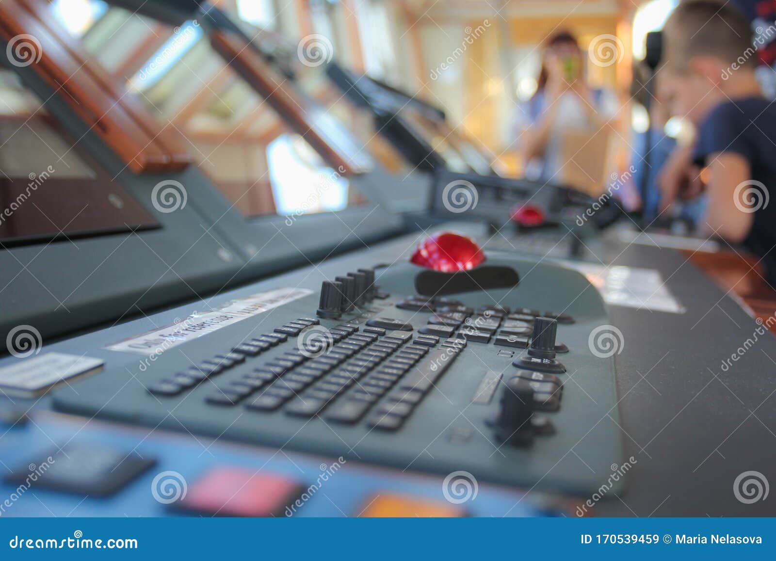 Electronic Instruments Panel on the Modern Ship Stock Image - Image of ...