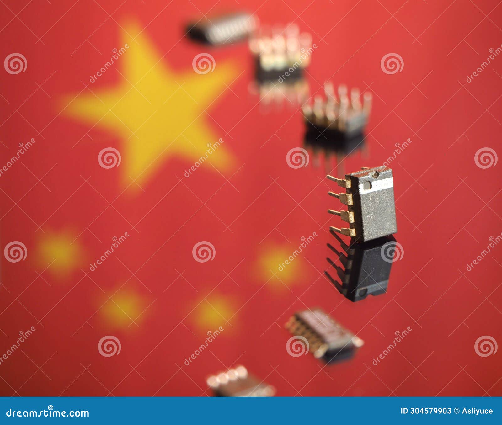 China and semiconductors stock image. Image of electronic - 304579903