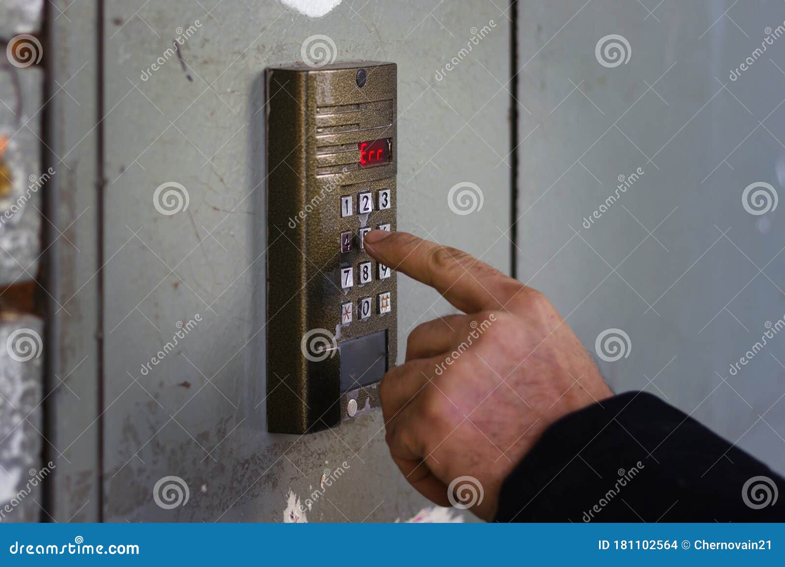 Electronic Intercom with Buttons and Numbers Stock Photo - Image of ...