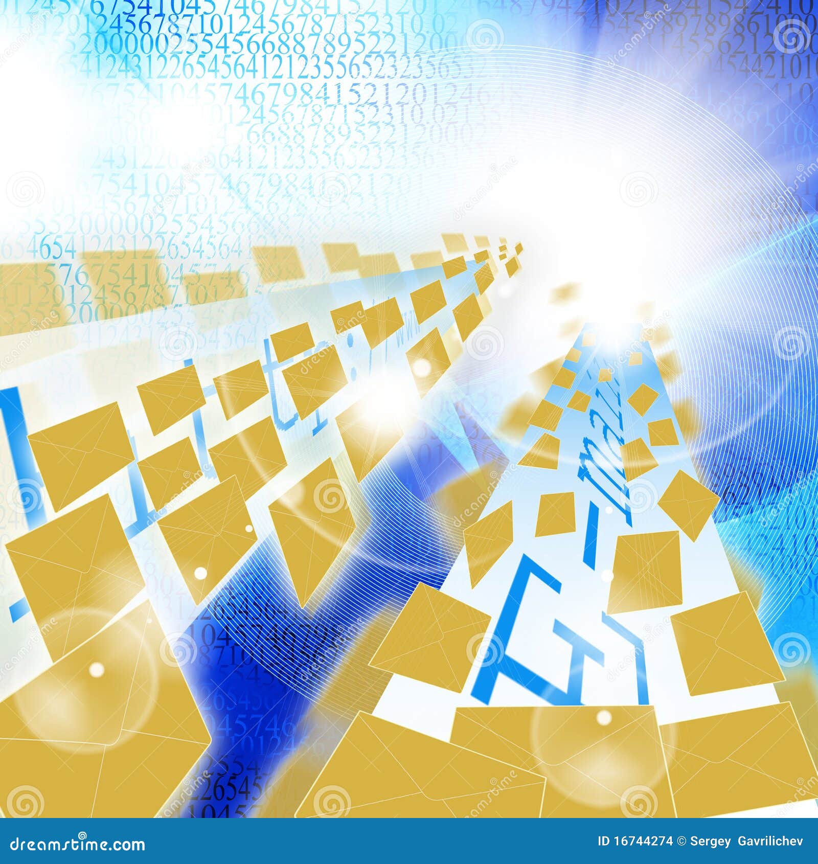 Electronic the Internet Mail Stock Illustration - Illustration of ...