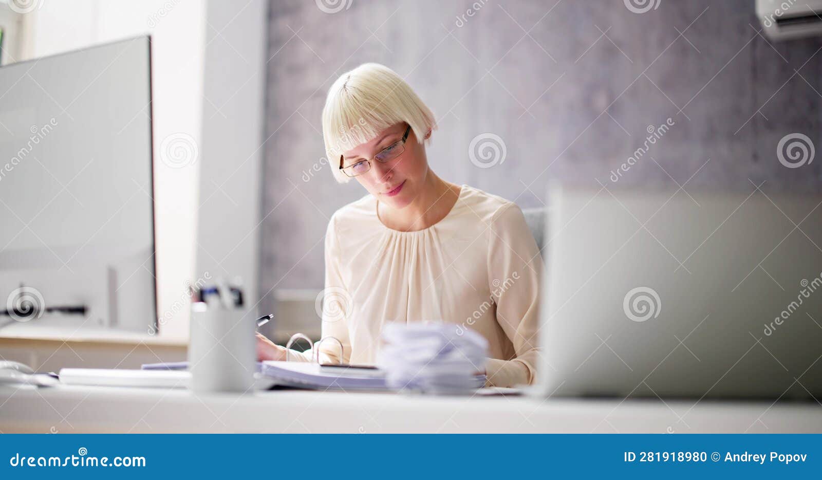 Electronic Invoice Accountant Software on Computer Stock Photo - Image ...