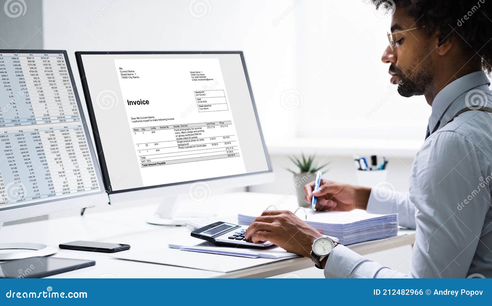 Electronic Invoice and Receipt Stock Photo - Image of drill, multiple ...