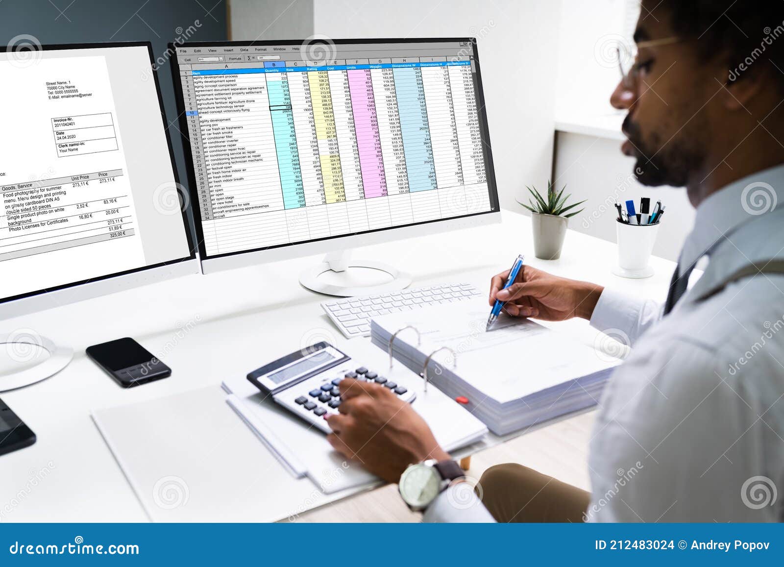 Electronic Invoice and Receipt Stock Photo - Image of finance, files ...