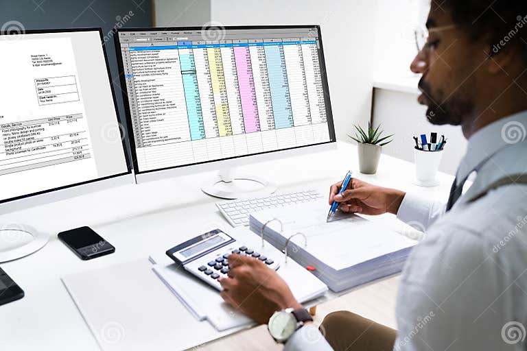 Electronic Invoice and Receipt Stock Photo - Image of finance, files ...