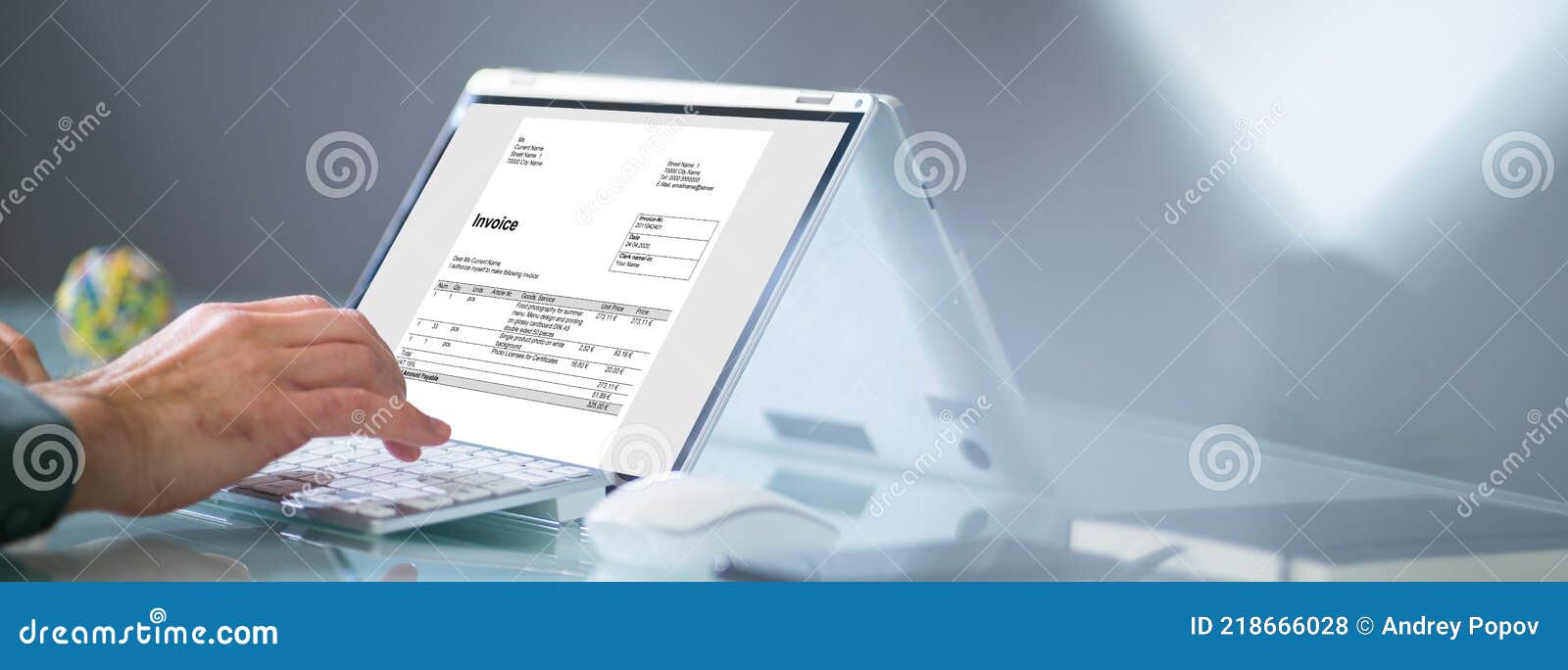 Electronic Invoice Accountant Software At Desk Royalty-Free Stock Image ...