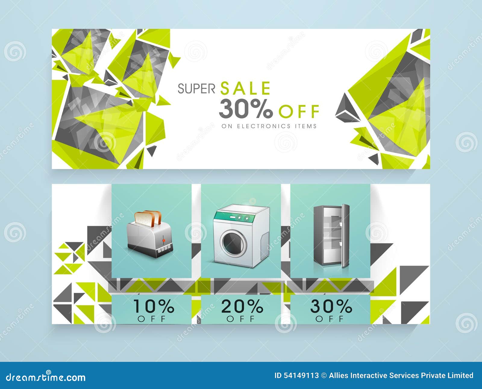 Electronic Item Sale Website Header or Banner. Stock Illustration ...
