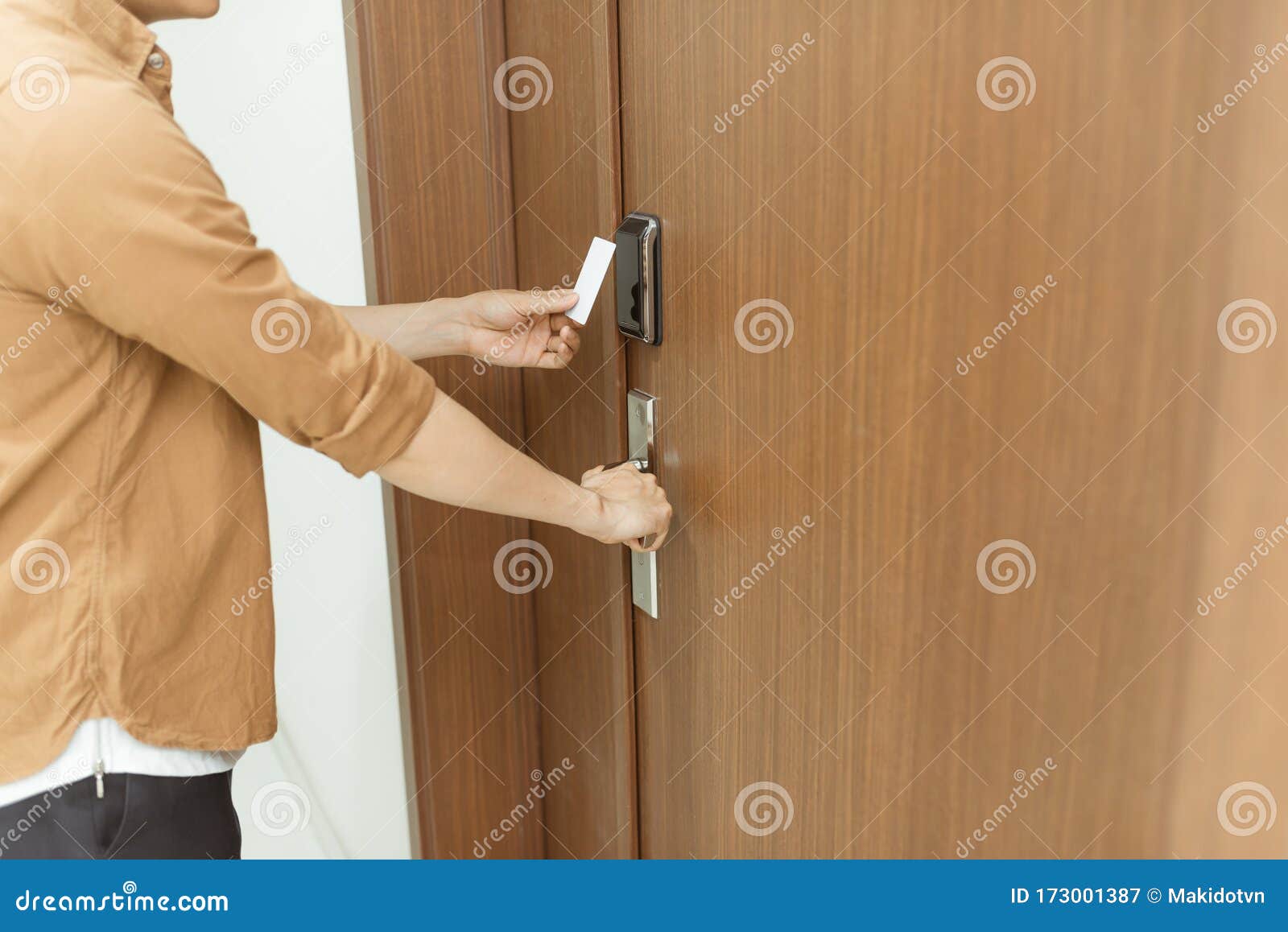 Electronic Key Access System To Lock and Unlock Doors Stock Image ...