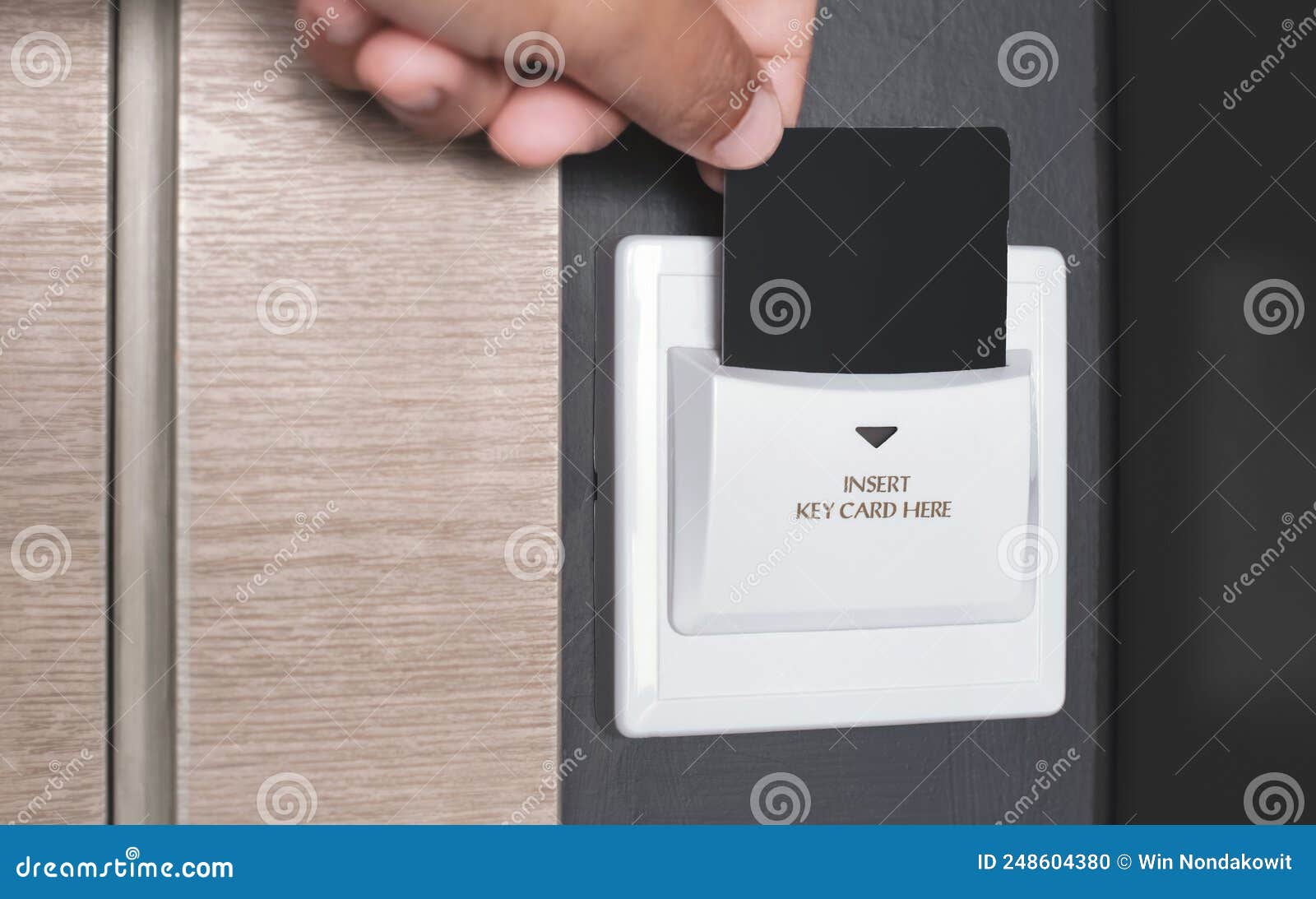 Electronic Key Card in the Hotel Room Stock Photo - Image of ...