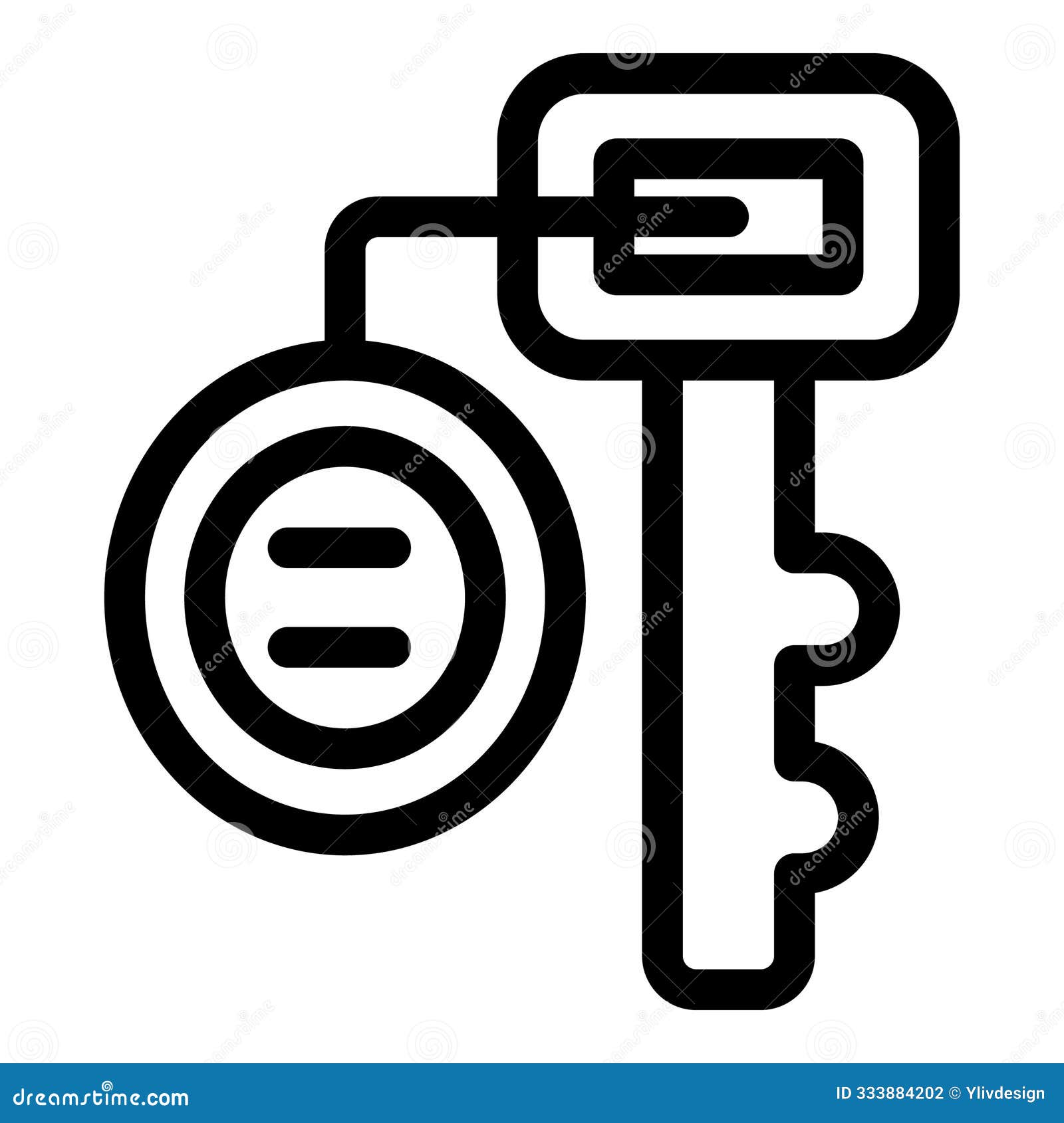 Electronic Key Connected To Wireless Round Keypad Access System Stock ...