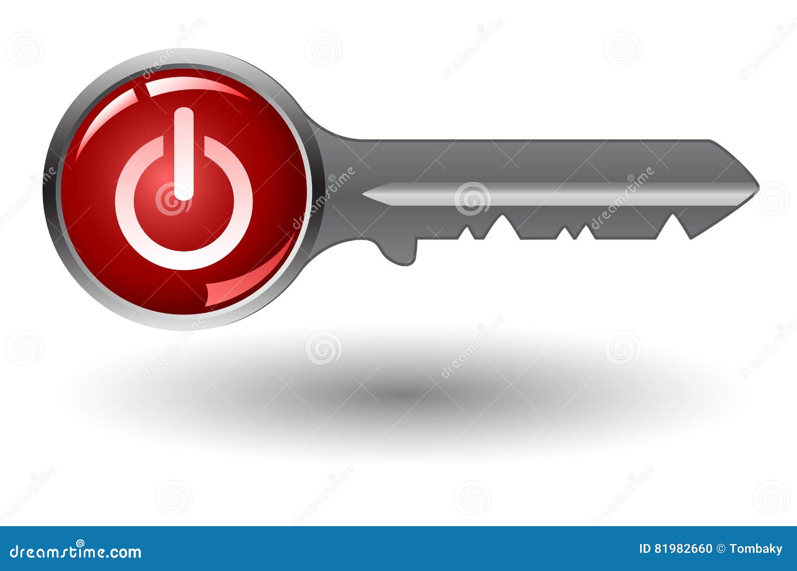 Electronic Key with Electronic Switch on/off Stock Illustration ...