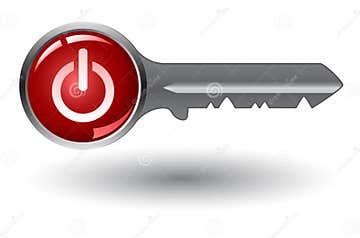 Electronic Key with Electronic Switch on/off Stock Illustration ...