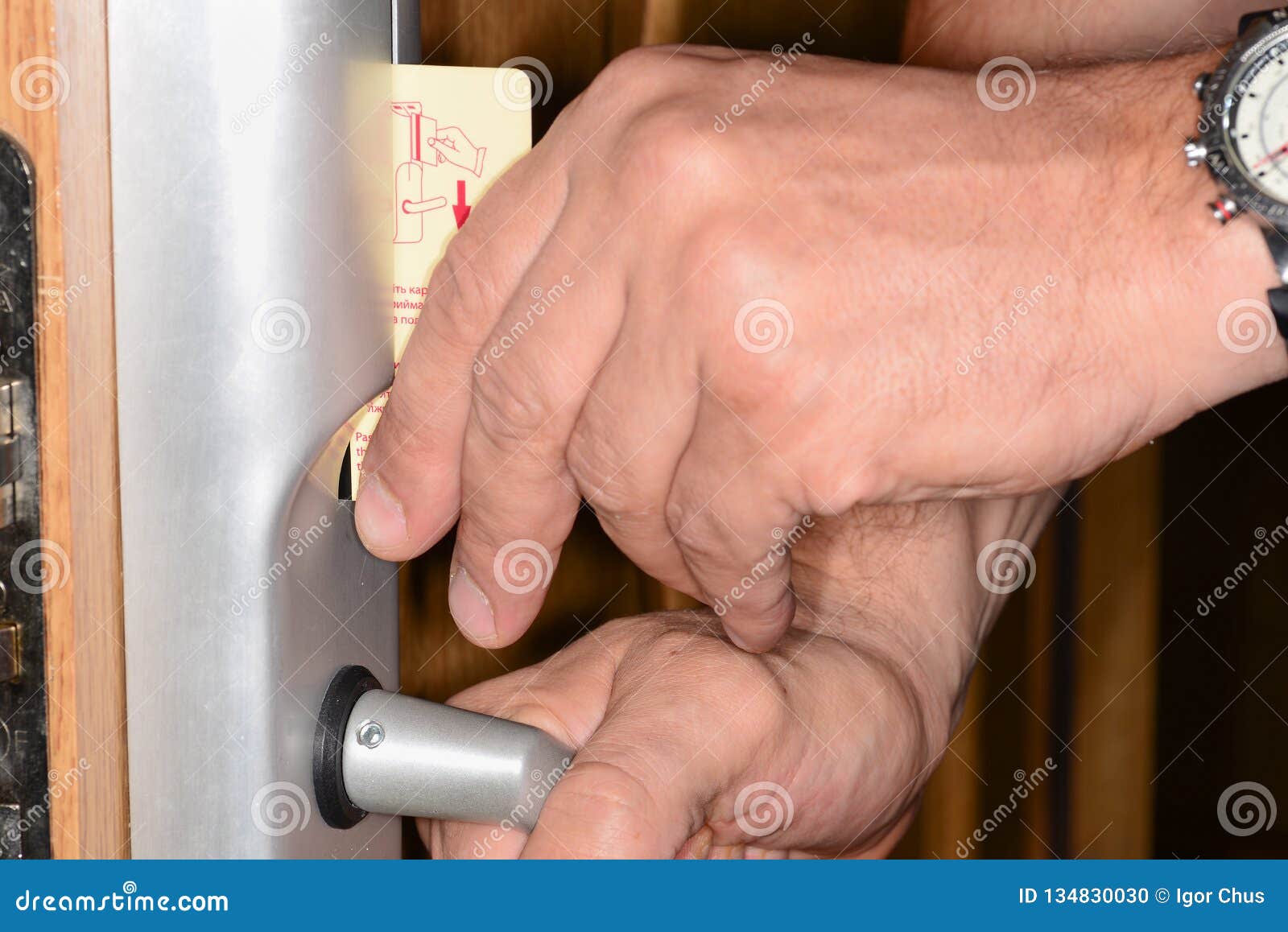 Electronic Key at the Hotel, 2018 Stock Photo - Image of authentication ...