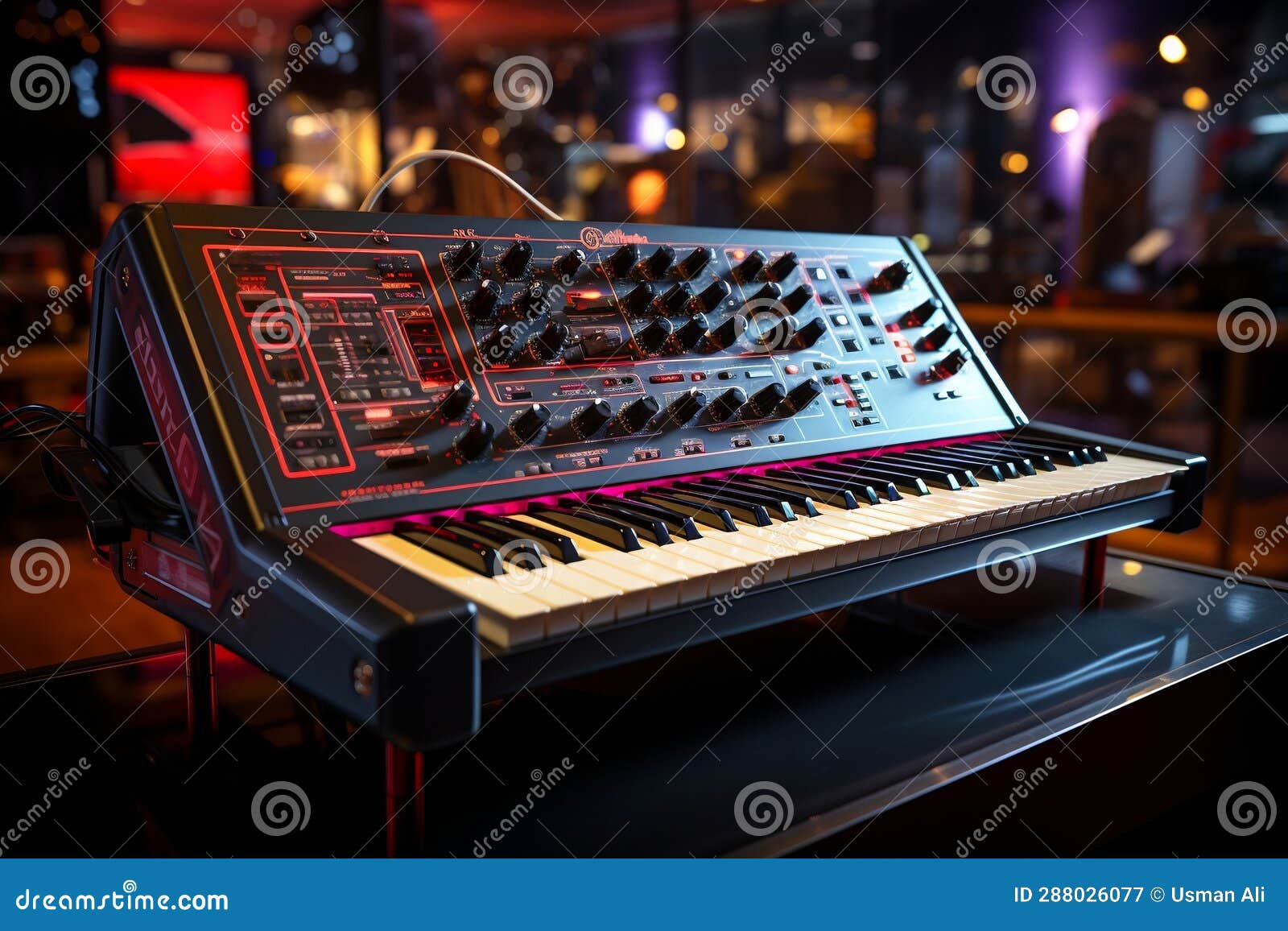 Electronic Keyboard: Musical Innovation. AI Stock Image - Image of ...