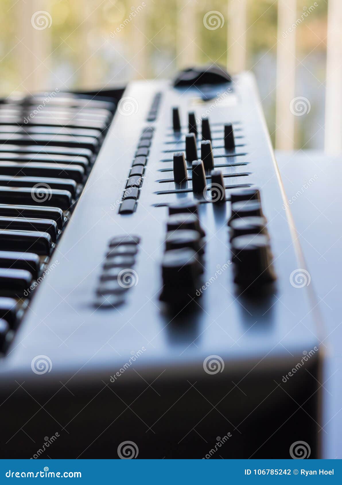 A Keyboard Instrument and Its Recording Studio Qualities Stock Photo ...