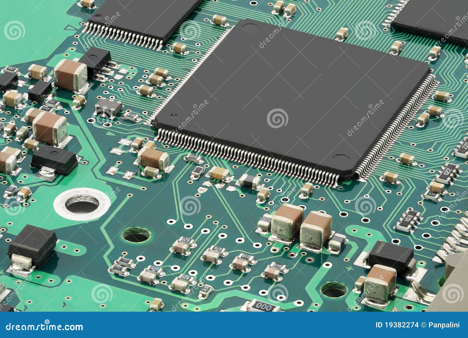 Electronic landscape stock photo. Image of green, microcircuits - 19382274