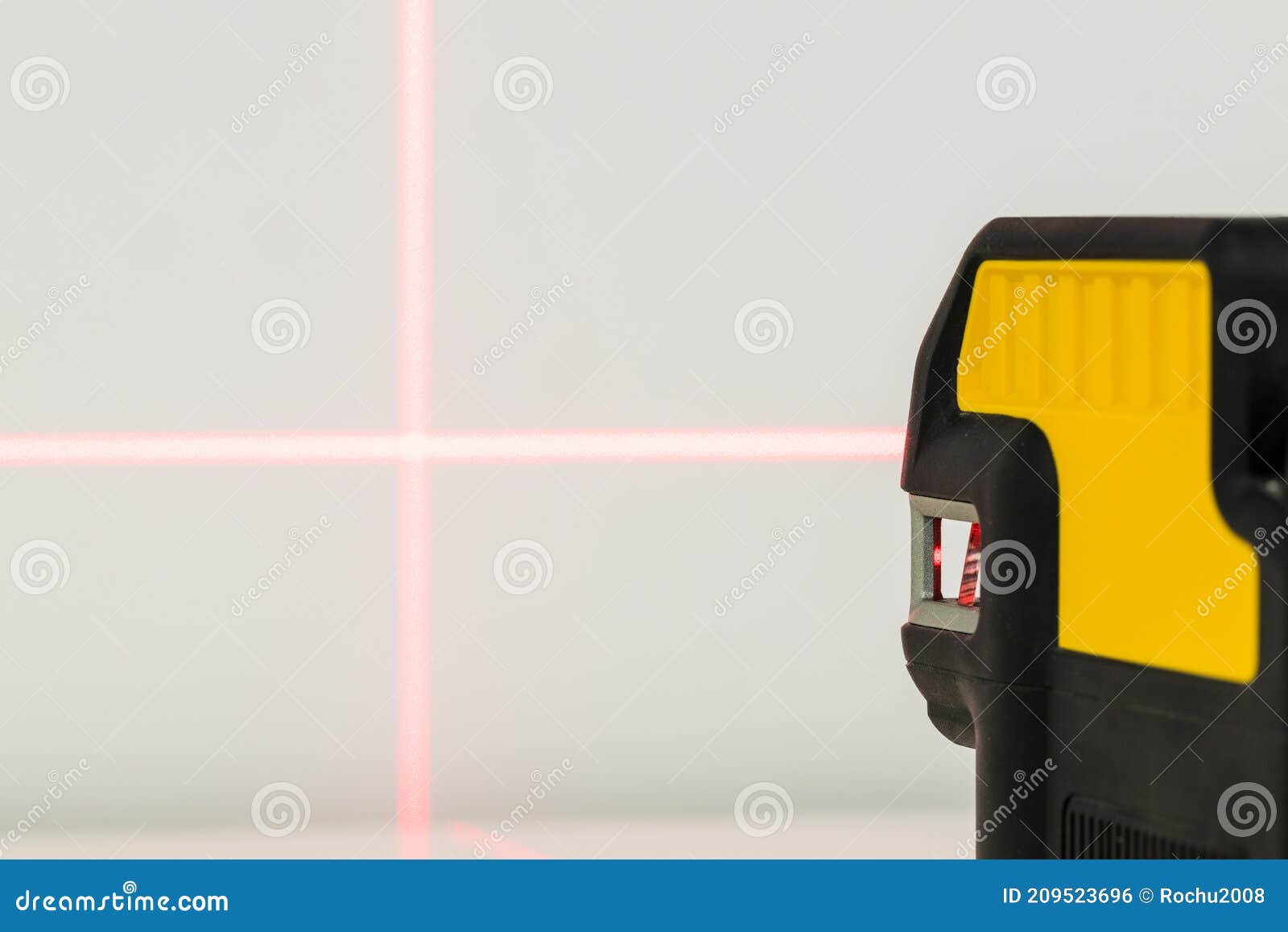 Electronic Laser Pointing Straight Lines. Checking Angles and Setting ...