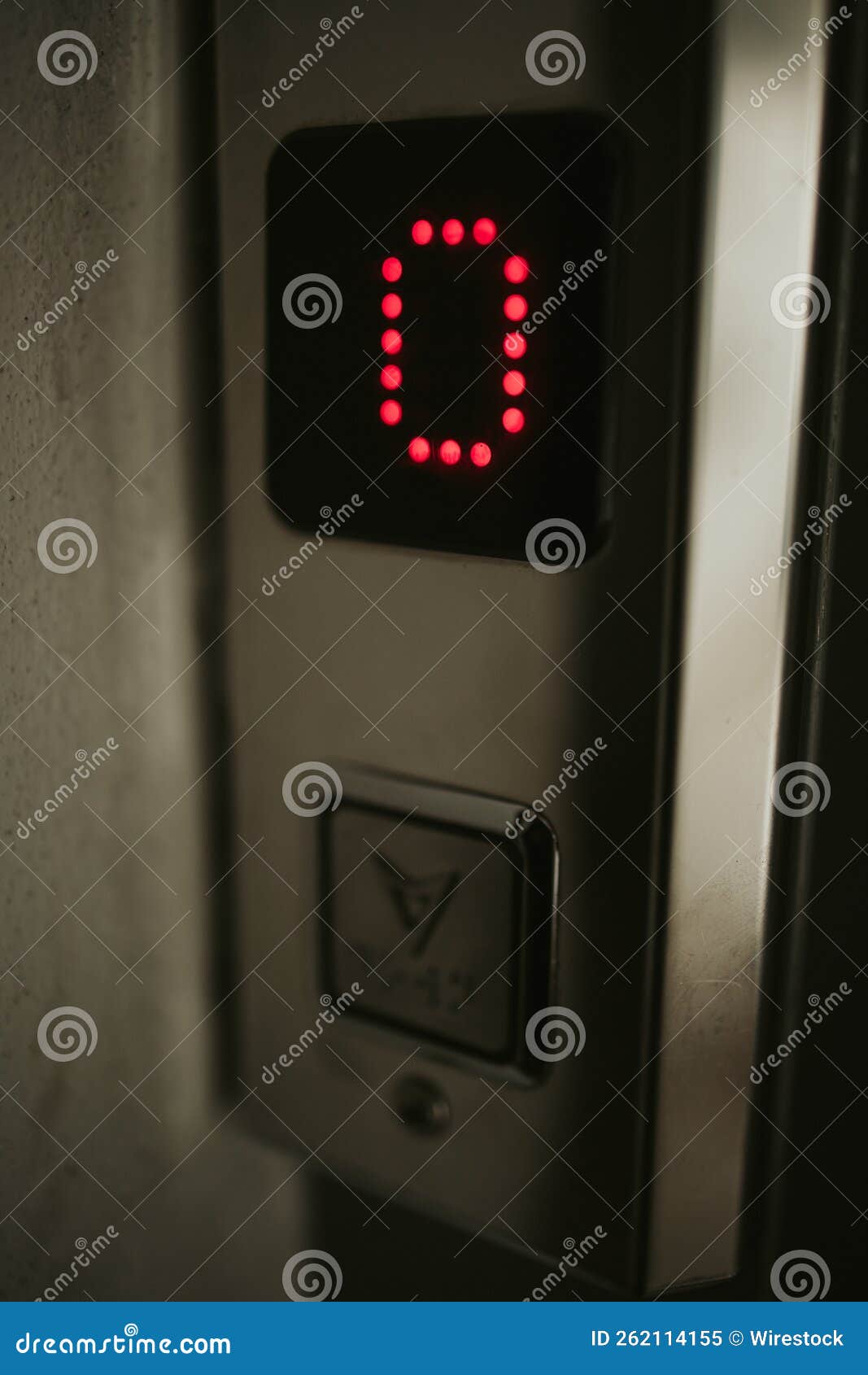 LCD Elevator Display Showing The 4th Floor, Automatic System Royalty ...