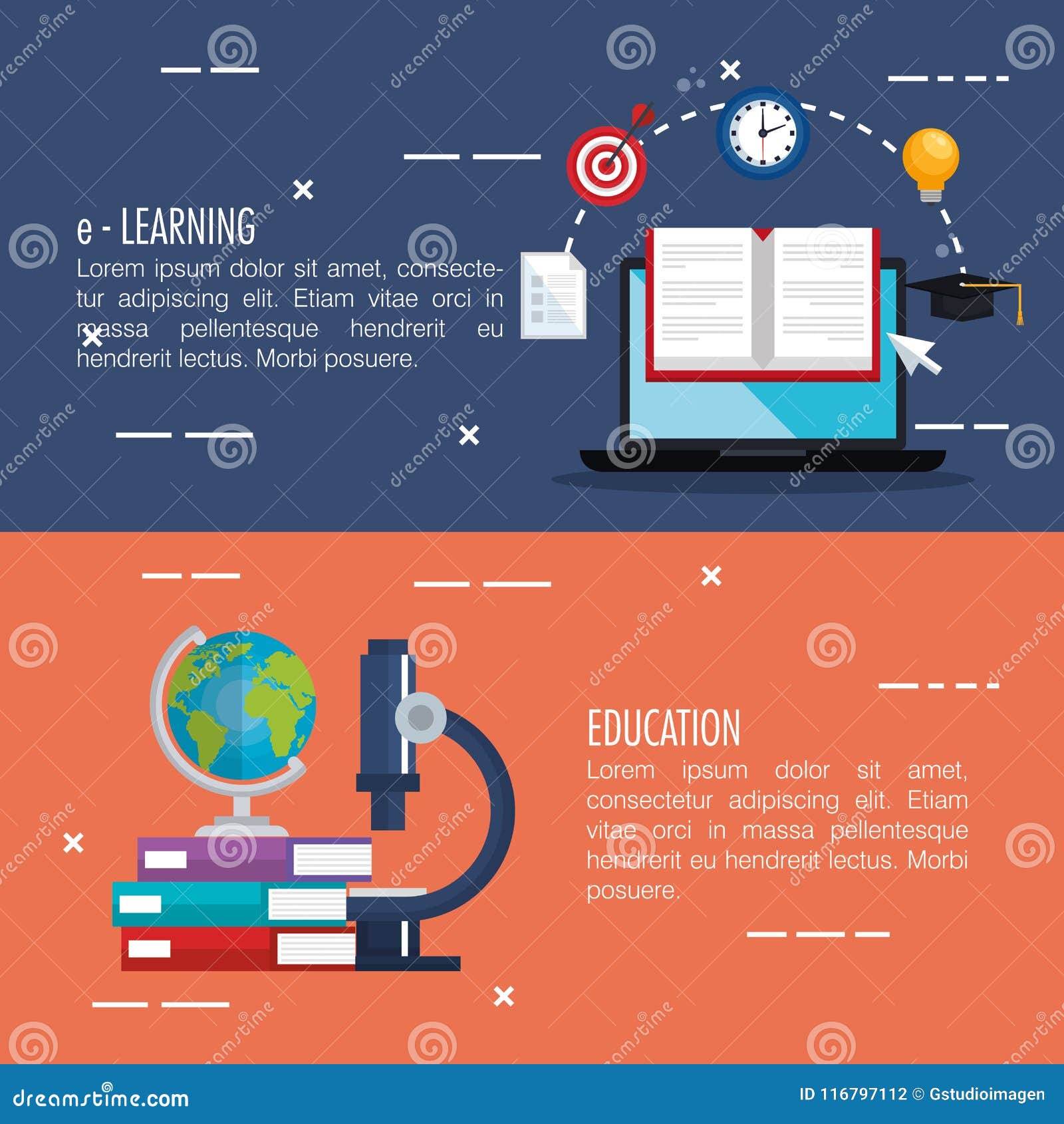 Electronic Learning Infographic Technology Stock Vector - Illustration ...